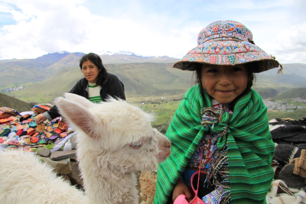 dziewczynka i lama - Maciej Bennewicz
